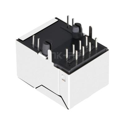 Cina LPJ16212BENL 100 Base-T Tab Up Verde/Giallo Led Single Port Ethernet Connectors RJ45 Jack in vendita