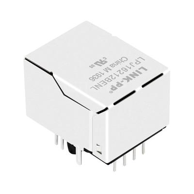Cina LPJ16212BENL 100 Base-T Tab Up Verde/Giallo Led Single Port Ethernet Connectors RJ45 Jack in vendita