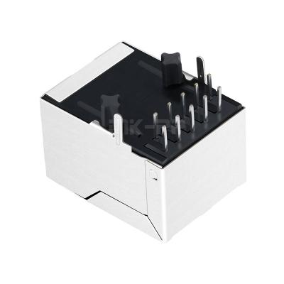 中国 LPJ4335DNL 10/100 ベース-T タブダウン 無LEDシングルポート PoE RJ45 女性コネクター 販売のため