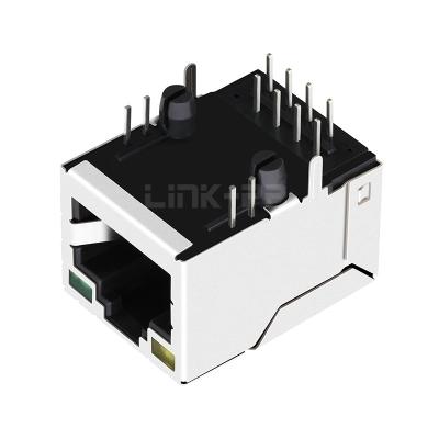 Cina LPJ16211BDNL 10/100 Base-T 8P8C RJ45 Magnetics Female Connector Tab Up Y/G Led in vendita