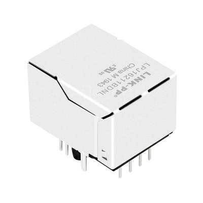 Cina LPJ16211BDNL 10/100 Base-T 8P8C RJ45 Magnetics Female Connector Tab Up Y/G Led in vendita