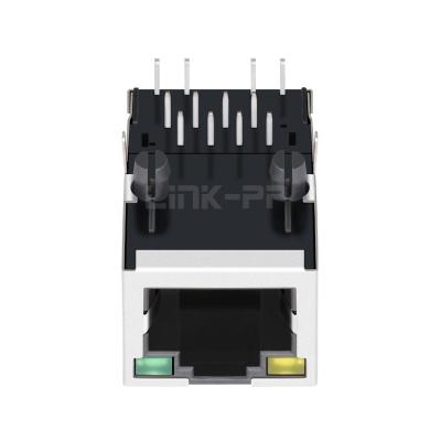 China Pulso J1012F01CNL Compativel LINK-PP LPJ1012BGNL 10/100 Base-T Tab Up Amarelo/Verde Led Single Port Ethernet RJ 45 FastJacks à venda