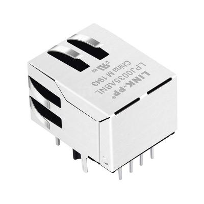 China Pulso J0035D21B Compativel LINK-PP LPJ0035ABNL 10/100 Base-T Tab Down sem Portão Single Led Cat5e Ethernet RJ-45 Connector à venda