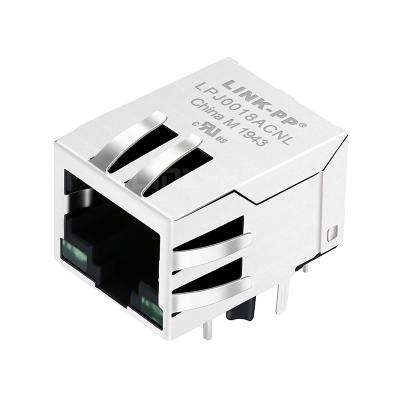 China Pulso J0018D21ENL Compativel LINK-PP LPJ0018ACNL 10/100 Base-T Tab Down Verde/Verde LED Portão único 8P8C RJ-45 Conectores femininos à venda
