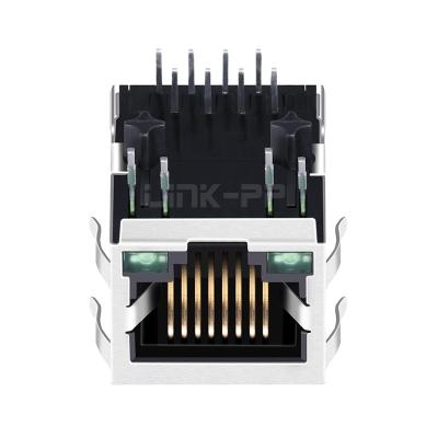 Cina Pulse J0018D21ENL Compatibile LINK-PP LPJ0018ACNL 10/100 Base-T Tab Down Verde/Verde Led Single Port 8P8C RJ-45 connettori femminili in vendita