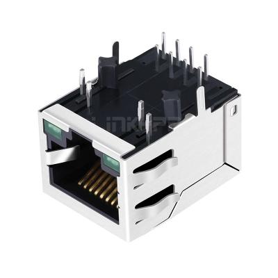 Cina Pulse J0018D21ENL Compatibile LINK-PP LPJ0018ACNL 10/100 Base-T Tab Down Verde/Verde Led Single Port 8P8C RJ-45 connettori femminili in vendita