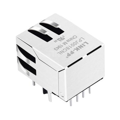 China LPJ0018CNL 10/100 Base-T Tab Down sem ligação de porta única LED 8P8C RJ45 à venda