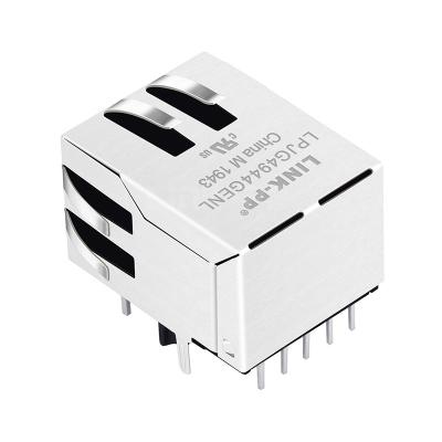 Cina Impulso JXD0-0025NL Compatibile LINK-PP LPJG4944GENL 100/1000 Base-T Tab Down Verde/Giallo Led Single Port Cat5e RJ45 Magnetico in vendita