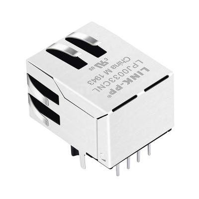 China Pulse J0033D21 Compatibel LINK-PP LPJ0033CNL 10/100 Base-T Tab Down zonder Led Single Port Cat5e Industrial RJ45 Vrouwelijke connector Te koop