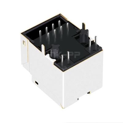 Cina Halo HFJV1-2450-L12RL Compatibile LINK-PP LPJD1011BENL 10/100 Base-T Vertical Ethernet RJ45 Jack LED giallo/verde in vendita