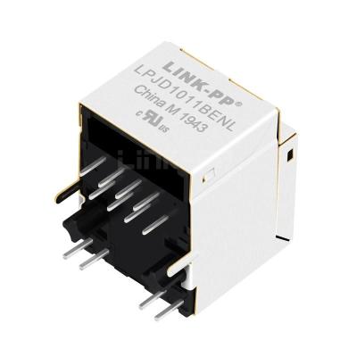 Cina Halo HFJV1-2450-L12RL Compatibile LINK-PP LPJD1011BENL 10/100 Base-T Vertical Ethernet RJ45 Jack LED giallo/verde in vendita