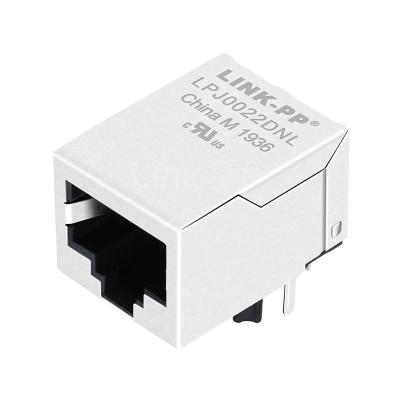 China LPJ0022DNL 10/100 Base-T Magnetics RJ 45 Jack 8P8C Tab Down sem LED à venda