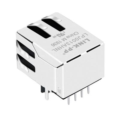 Cina LPJ0013AHNL 100 Base-T Magjack Ethernet RJ45 connettore a porta singola verde/giallo led in vendita