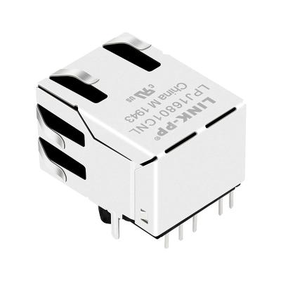 Cina LPJ16801CNL 10/100 Base-T RJ45 con POE Magnetics Jack Tab Up senza LED in vendita