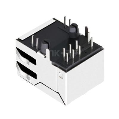 Cina LPJ16047A10NL Single Port Rj45 Connector Rectifier Bridge 10/100 Base-T Led giallo/verde in vendita