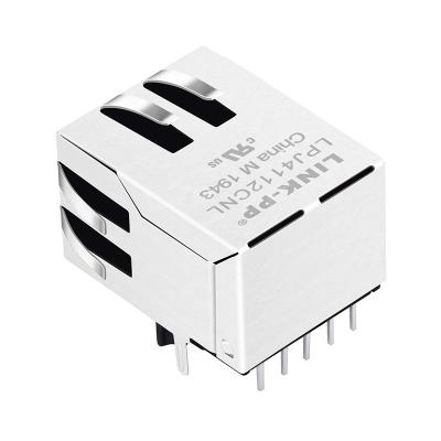 China LPJ4112CNL 10/100 Base-T zonder Led Single Port Rectifier Bridge POE RJ45 10 Pin Connector Te koop
