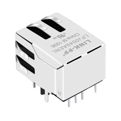 Cina LPJ0049AENL 10/100 Base-T Rj45 connettore con Tvs diodo Single Port Tab Down verde/giallo LED in vendita