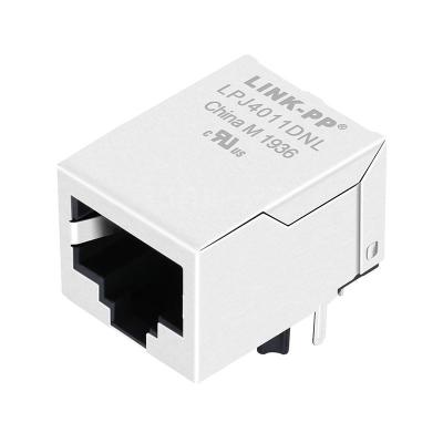 Cina LPJ4011DNL 10/100 Base-T 1 Port Cat5e RJ45 Jack con magnetismo integrato in vendita