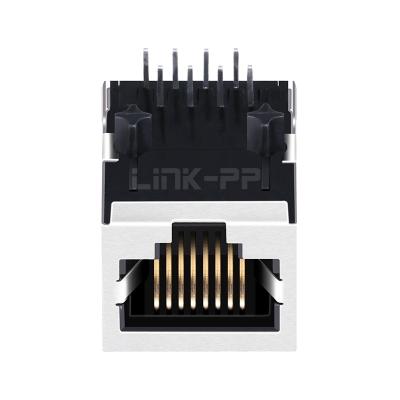 China LPJ0011INL 10/100 Base-T Tab Down zonder Led Single Port 8 Pin Magnetische RJ45 Connector Te koop