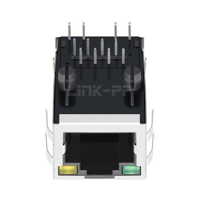 Cina Pulse J1012F21RNL Compatibile LINK-PP LPJ1012APNL 10/100 Base-T Tab Up Verde/Giallo Led Single Port Cat5e Jack RJ 45 connettori in vendita