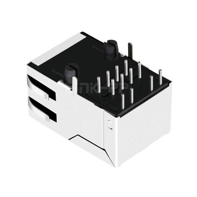 Cina Pulse J1012F21RNL Compatibile LINK-PP LPJ1012APNL 10/100 Base-T Tab Up Verde/Giallo Led Single Port Cat5e Jack RJ 45 connettori in vendita