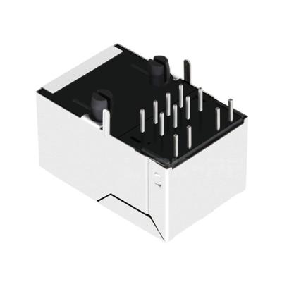 Cina LPJ6026BHNL 10/100 Base-T Verde/Giallo LED Tab UP 1 Port RJ45 Jack modulare con magnetismo in vendita