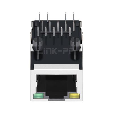 Cina LPJ6049BGNL 10/100 Base-T RJ45 PoE Jack magnetici Single Port Tab Up Giallo/Verde Led in vendita