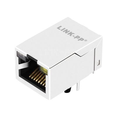 Cina LPJ2011BONL 10/100 Base-T Tab Up Orange&Green/Yellow Led Single Port Ethernet RJ45 connettore in vendita