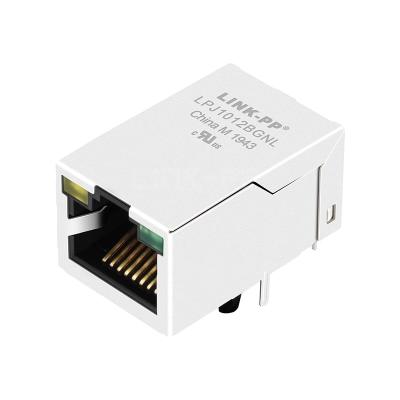 China LPJ1012BGNL 10/100 Base-T Ethernet RJ45 Magnetics Jack Single Port Tab Up Led Amarelo/Verde à venda