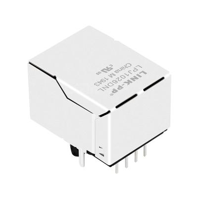 中国 LPJ1026DNL 10/100 ベース-T タブアップ 無 LED 1x1 ポートコネクタ RJ45 マグジャック 販売のため
