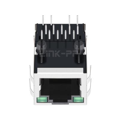 中国 LPJ1144AWNL 10/100 ベース-T タブアップ グリーン/グリーン LED 1x1 ポート RJ45 女性接続器 販売のため