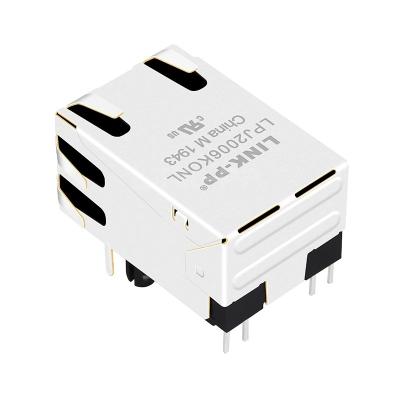中国 LPJ2006KONL 10/100 Base-T Tab Up グリーン&オレンジ/イエロー LED 1ポートイーサネットコネクタ RJ45ソケット 販売のため