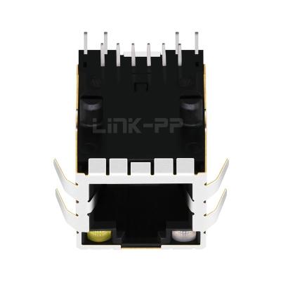 中国 LPJ2006KONL 10/100 Base-T Tab Up グリーン&オレンジ/イエロー LED 1ポートイーサネットコネクタ RJ45ソケット 販売のため