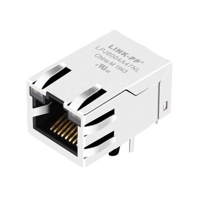 Cina LINK-PP LPJ6004A47NL 10/100 Base-T Tab Up 1x1 Port RJ45 connettore LED giallo e verde/giallo e verde in vendita