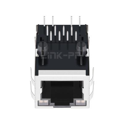 Cina LINK-PP LPJ6004A47NL 10/100 Base-T Tab Up 1x1 Port RJ45 connettore LED giallo e verde/giallo e verde in vendita