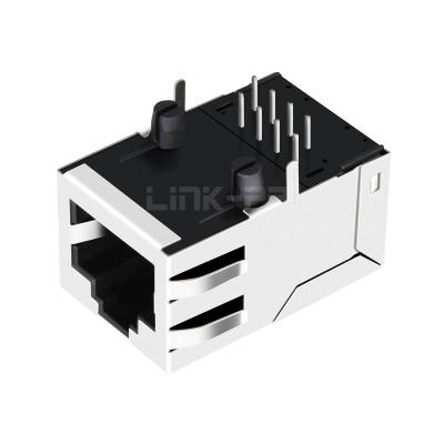 Cina LPJ6011CNL 10/100 Base-T Tab Up senza porta singola Led 8P8C RJ45 Jack modulare in vendita