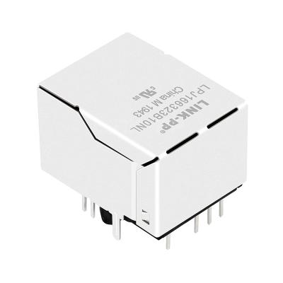 Cina LPJ166323B10NL 10/100 Base-T Tab Up Giallo/verde Led Single Port Shielded POE Ethernet RJ45 Jack femminile in vendita