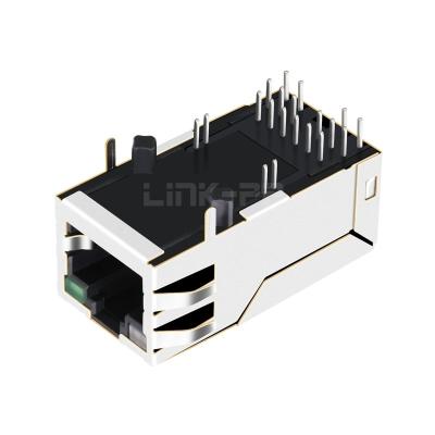 Cina LPJK4021AINL 10/100 Base-T Tab Up Giallo&Verde/Verde Led Single Port Ethernet Lan RJ45 connettore in vendita
