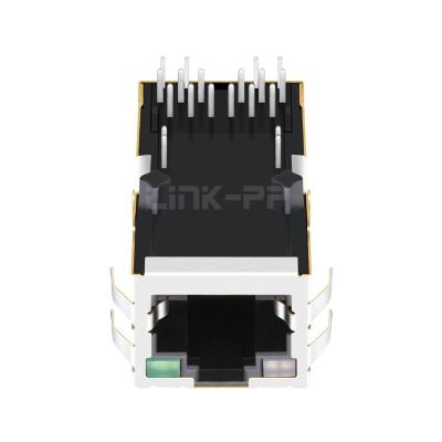 Cina LPJK4021AINL 10/100 Base-T Tab Up Giallo&Verde/Verde Led Single Port Ethernet Lan RJ45 connettore in vendita