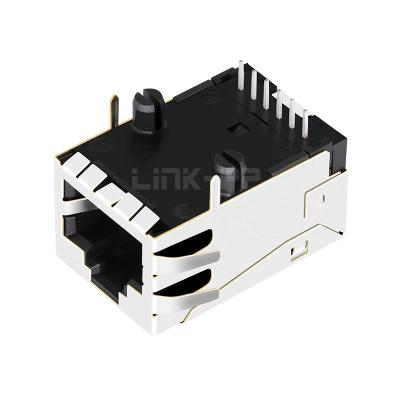 China LPJ9011CNL 10/100 Base-T sem conectores de rede de uma porta LED RJ45 Jack modular à venda