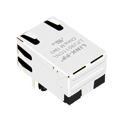 China LPJ9011CNL 10/100 Base-T sem conectores de rede de uma porta LED RJ45 Jack modular à venda