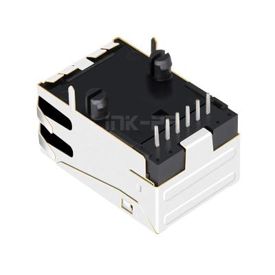 China LPJ9011CNL 10/100 Base-T sem conectores de rede de uma porta LED RJ45 Jack modular à venda