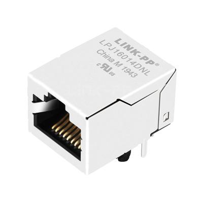China LPJ16014DNL 10/100 Base-T Tab Up zonder Led Single Port RJ45 Magnetische connector Te koop