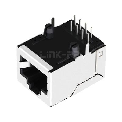 Cina LPJ16014DNL 10/100 Base-T Tab Up senza porta singola a Led RJ45 connettore magnetico in vendita