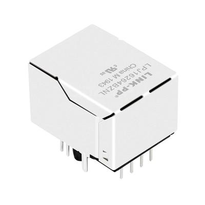Cina LPJ16264BZNL 10/100 Base-T Tab Up Verde/Verde Led Single Port 8P8C RJ45 Jack di rete in vendita