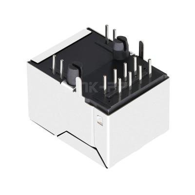 Cina LPJ16264BZNL 10/100 Base-T Tab Up Verde/Verde Led Single Port 8P8C RJ45 Jack di rete in vendita