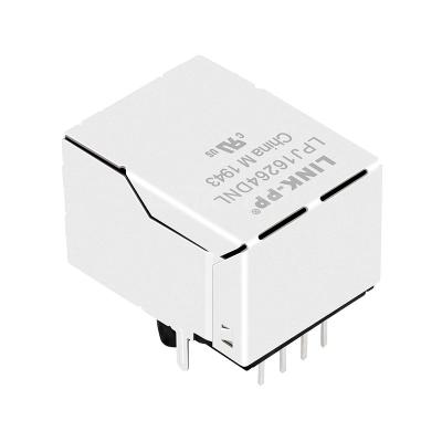 Cina LPJ16264DNL Single Port Industrial RJ45 Mag Jack 10/100 Base-T Tab Up senza LED in vendita