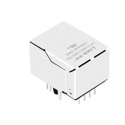 中国 LPJ16614BENL 10/100 Base-T Tab Up グリーン/イエロー LEDシングルポートイーサネット RJ45コネクタ 販売のため