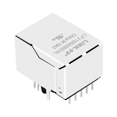 中国 ARJM11D7-104-AB-EW2 コンパティブル LINK-PP LPJ16668BENL 10/100 ベース-T タブ UP グリーン/イエロー LED 1 ポート PoE+ RJ45 コンネクタ 販売のため