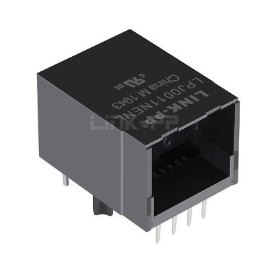 Cina LPJ0011NENL 10/100 Base-T Tab Down Verde/Giallo Led 1x1 Port Unshielded RJ45 Connector in vendita